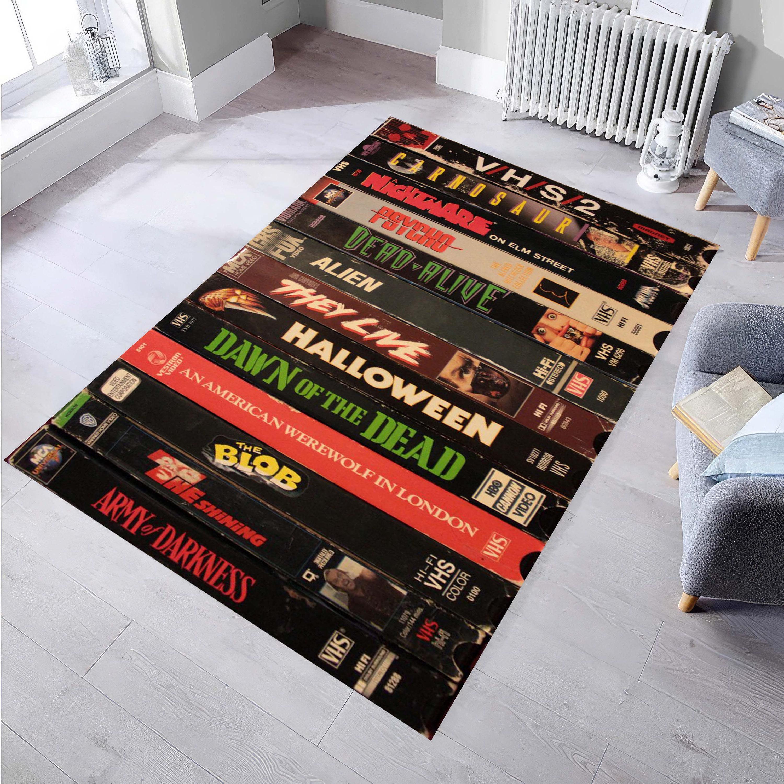 Horror Movie VHS Rug: Retro Home Theater Decor - Etsy