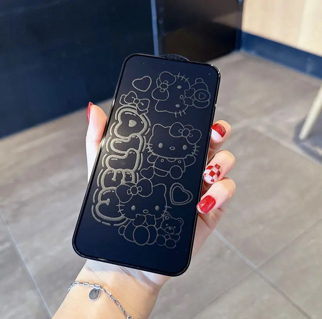 Hello Kitty Tempered Glass Screen Protector, Kawaii Screen Protector ...