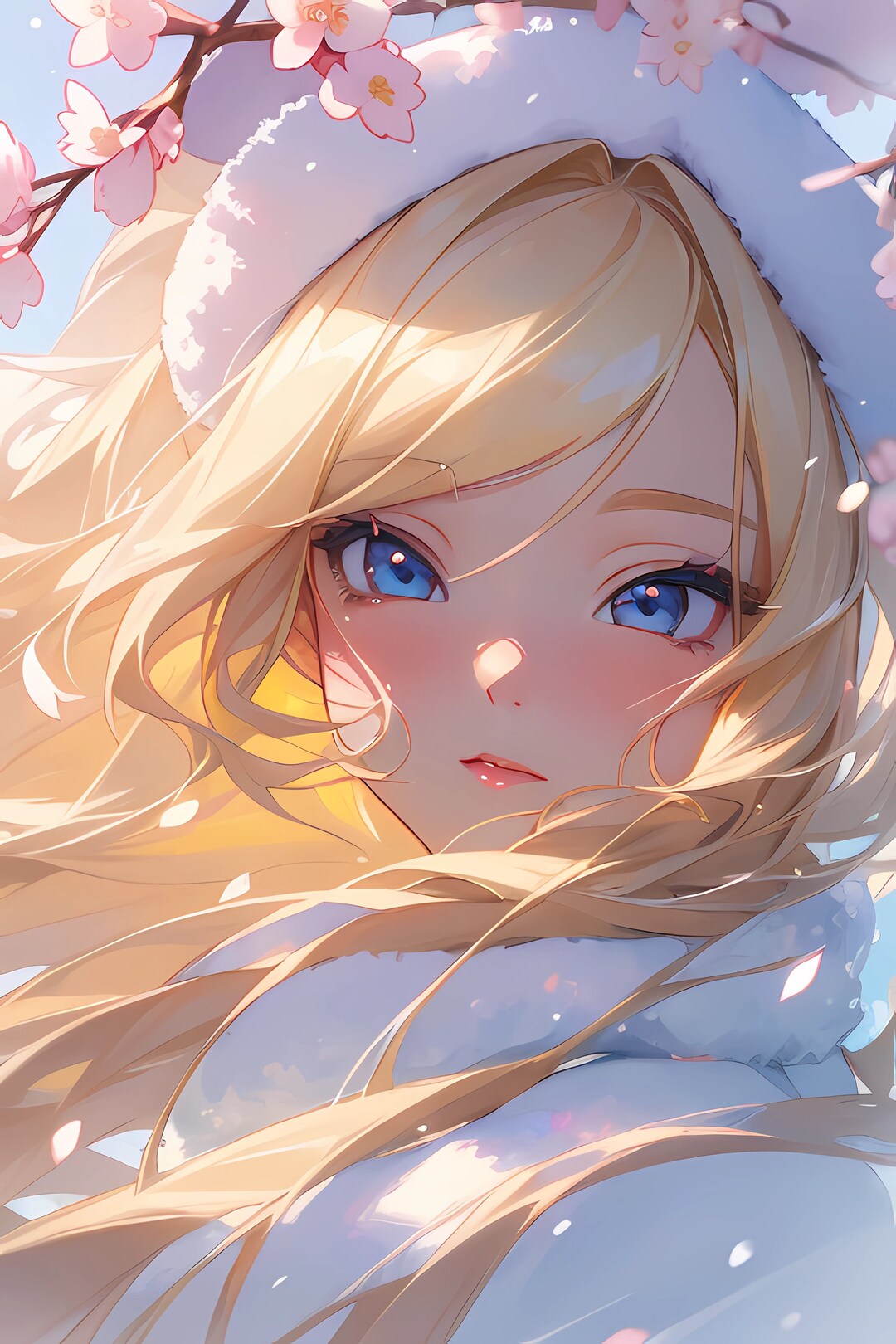 Sakura Dreams: Anime Girl Poster, Perfect Teen Room Decoration Above ...