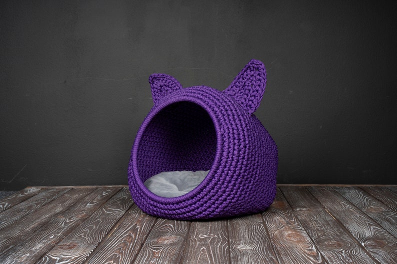 Cat House, Cat Cave Pattern, Fancy Cat Bed, Large Modern Pet Bed ...