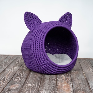 Cat House, Cat Cave Pattern, Fancy Cat Bed, Large Modern Pet Bed ...