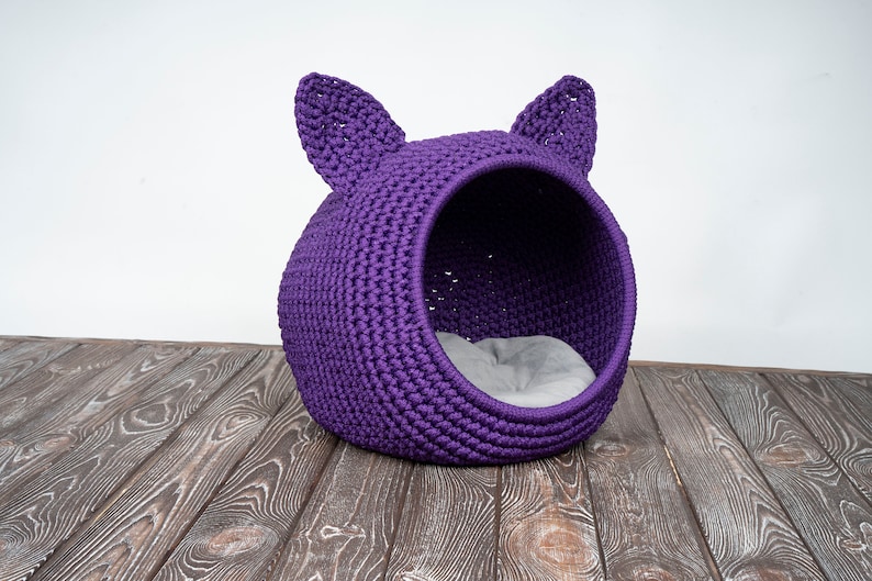 Cat House, Cat Cave Pattern, Fancy Cat Bed, Large Modern Pet Bed ...