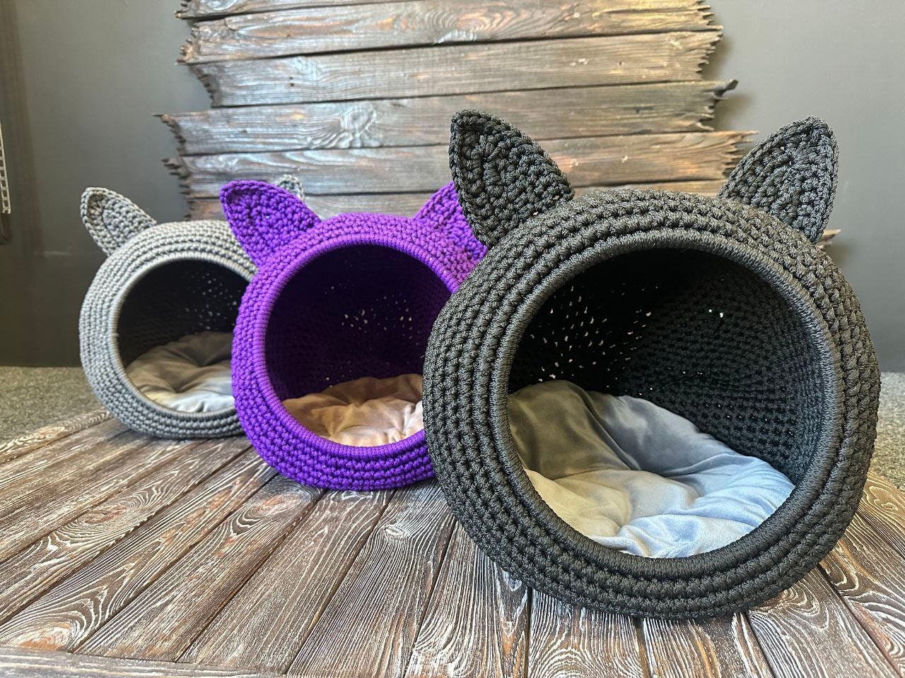 Cat House, Cat Cave Pattern, Fancy Cat Bed, Large Modern Pet Bed ...