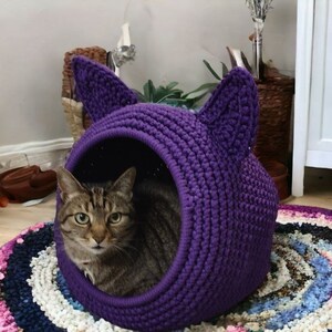 Cat House, Cat Cave Pattern, Fancy Cat Bed, Large Modern Pet Bed ...