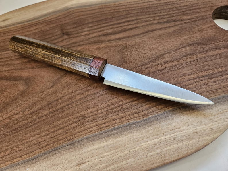 Japanese Paring Knife With Wa Style Hardwood Handle - Etsy