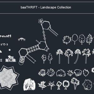 Landscape CAD Blocks Bundle – 2D Autocad DWG Library (4-pack) | Trees ...