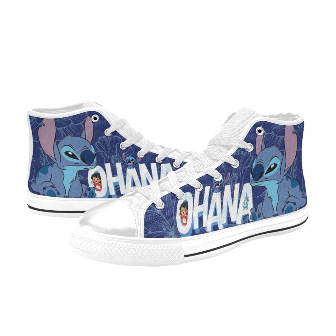 Stitch Custom Hi Top Canvas Shoes for Men, Women and Kids - Etsy