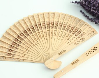 Personalized Wedding Fan for Guests in Bulk Rustic Fan Custom Wedding ...