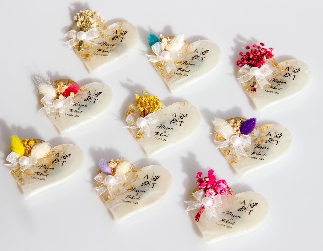 Custom Heart Epoxy Wedding Invitation, Unique Epoxy Wedding Guest Gift ...