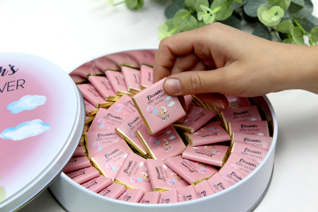 100 Pcs Personalized Chocolate Favors, Baby Shower Favors for Guests in ...
