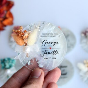 25 Pcs Custom Epoxy Wedding Invitation, Unique Epoxy Wedding Guest Gift ...