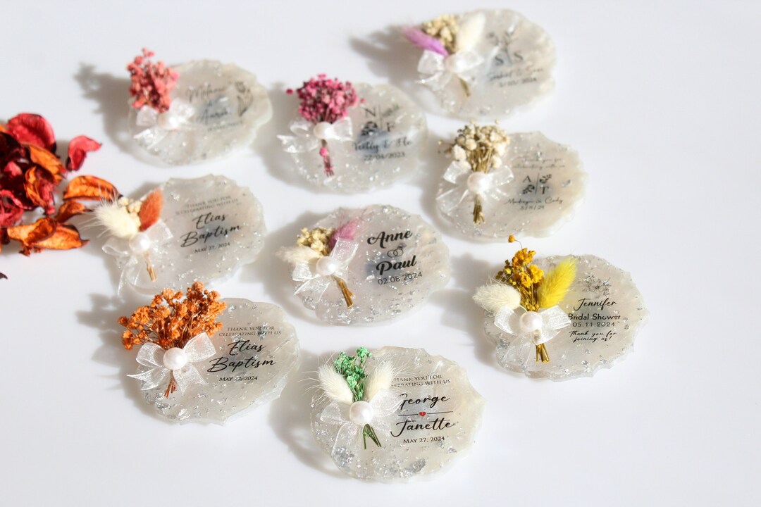 Bulk Custom Epoxy Wedding Invitation, Unique Epoxy Wedding Guest Gift ...