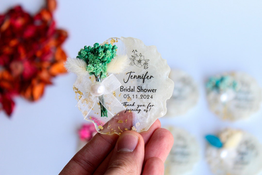 25 Pcs Custom Epoxy Wedding Invitation, Unique Epoxy Wedding Guest Gift ...