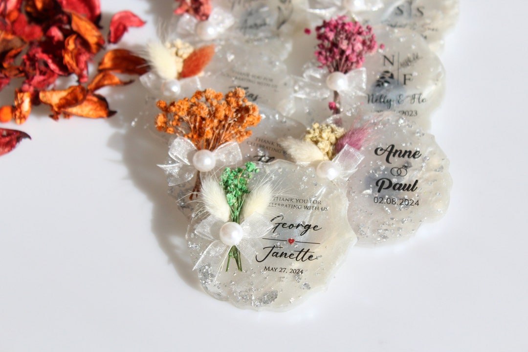 100 Pcs Custom Epoxy Wedding Invitation, Unique Epoxy Wedding Guest ...