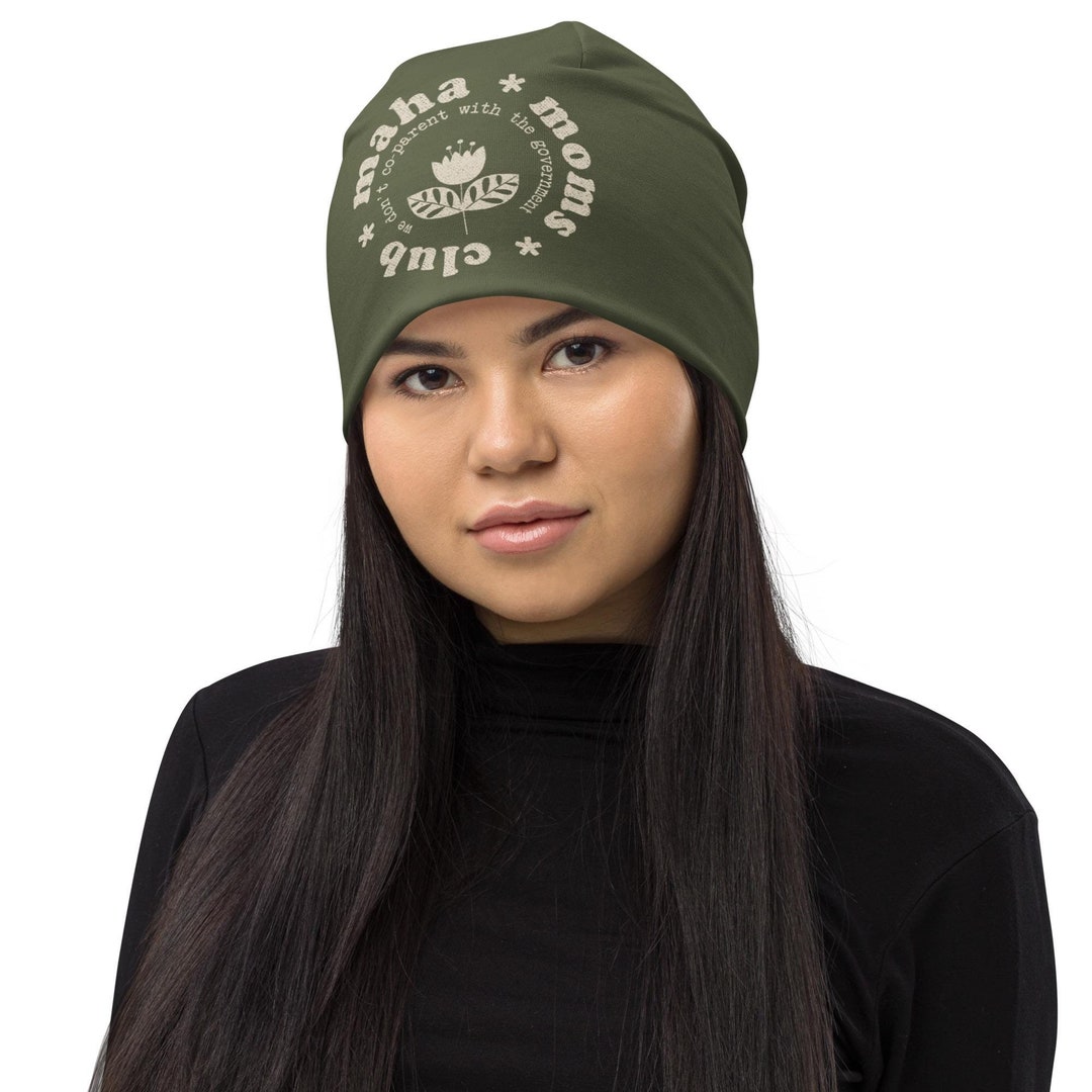 Maha Moms Club Hat, All-over Print Beanie, We Don't Co-parent With the ...