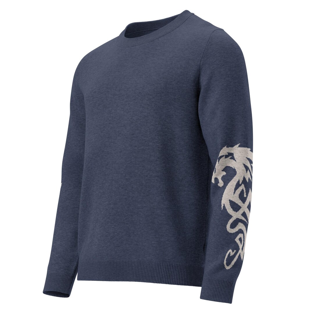 Northern Dragon Knitted Crew Neck Sweater, Believe in Dragons Knit ...