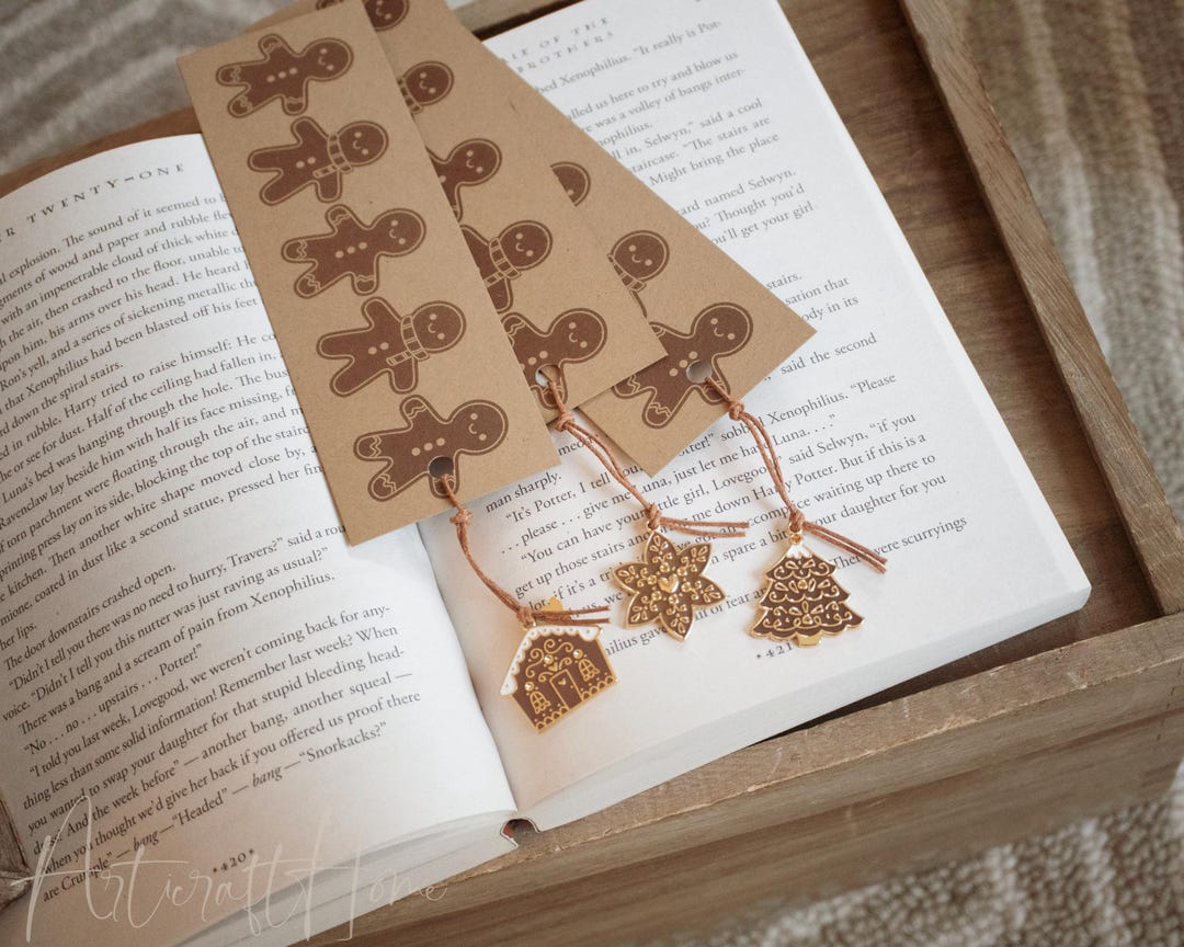 Gingerbread Man Bookmark With Charm, Original Gift for Her, Mom, Sister ...