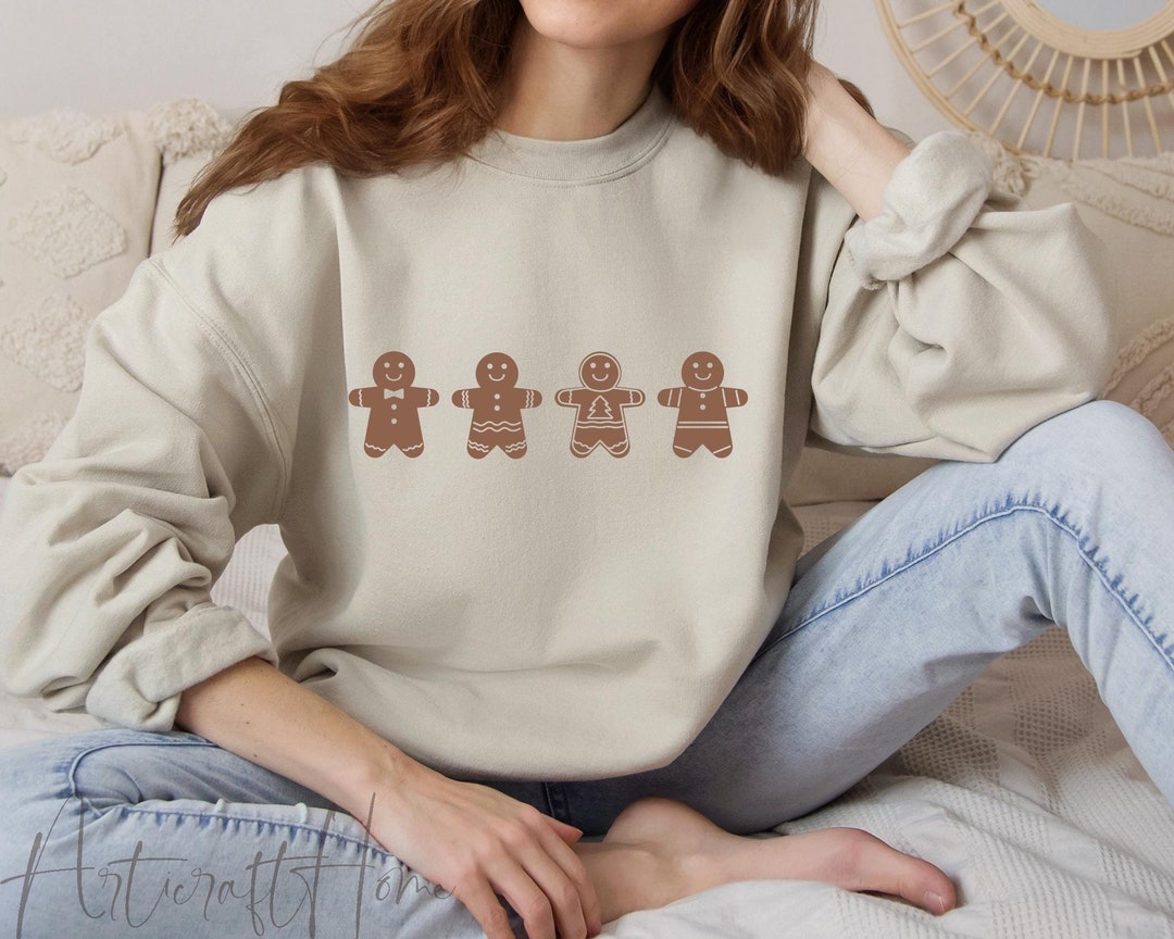 Gingerbread Man Sweatshirt, Cute Christmas Cookies Shirt, Unisex Baker ...