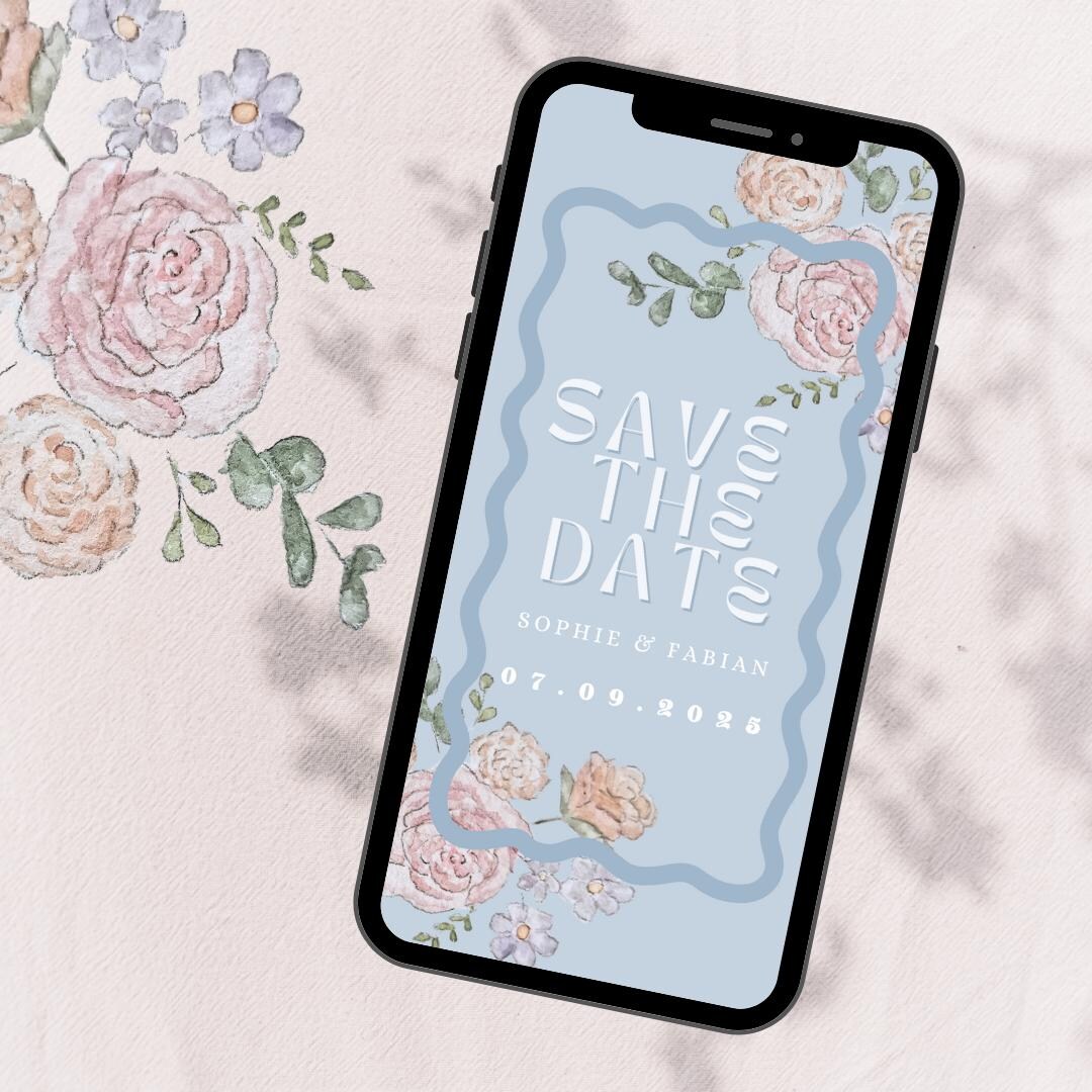 Digital Save the Date Card Template - Customizable - Direct Download ...