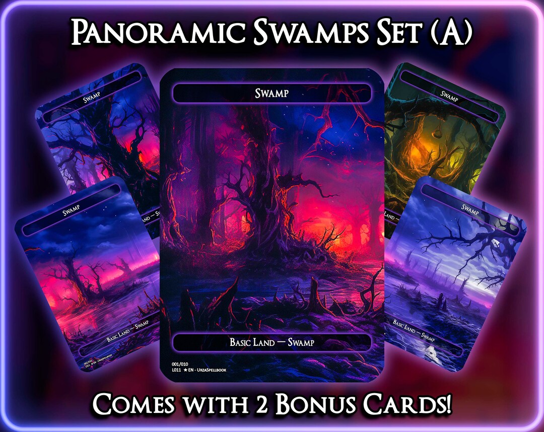 Panoramic Swamps Set A Custom Magic Cards, EDH, Premium MTG Cards ...