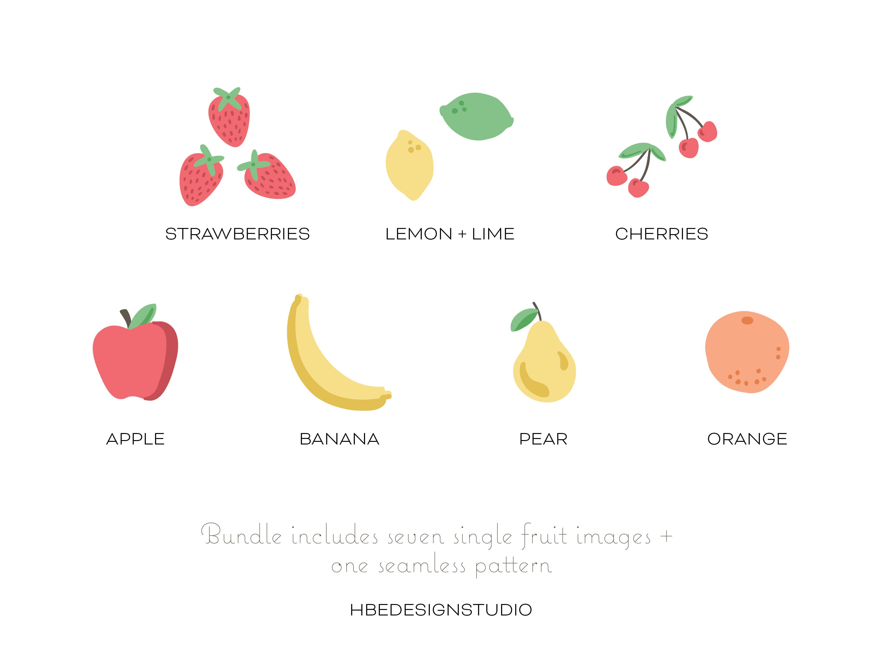 Fruit Clip Art Digital Art Instant Download Valentine Clip Art Diy ...