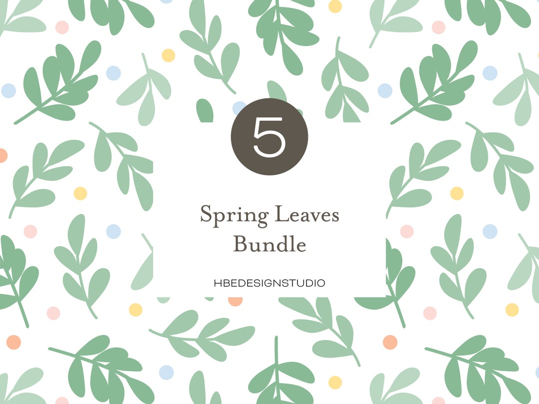 Spring Leaves Clip Art | Digital Art | Instant Download | Easter Clip ...