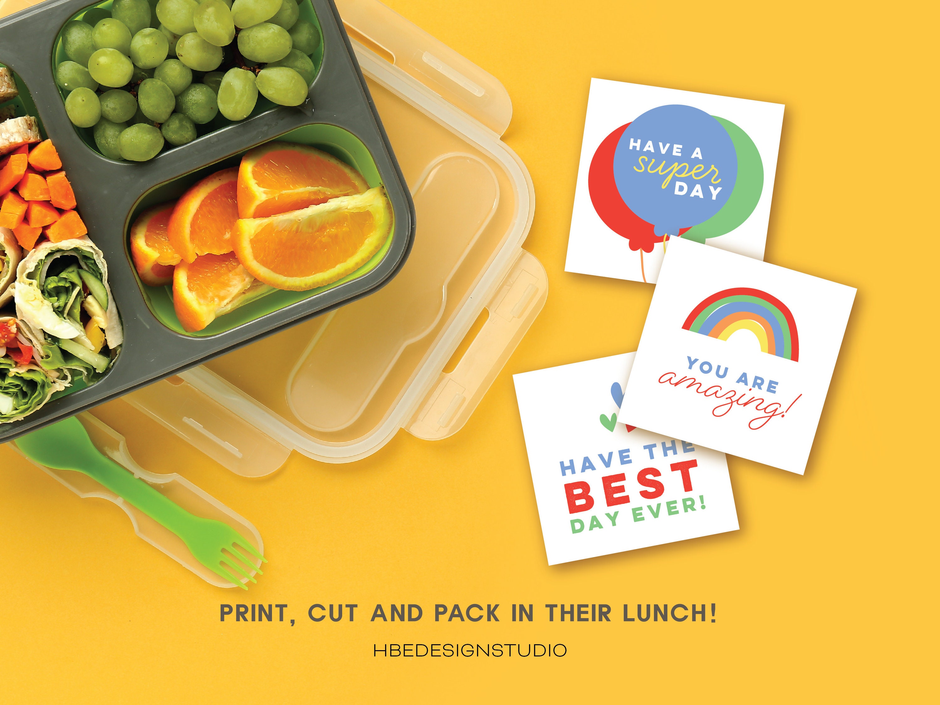Lunchbox Notes Printable | Instant Download | Lunchbox Notes | Diy ...