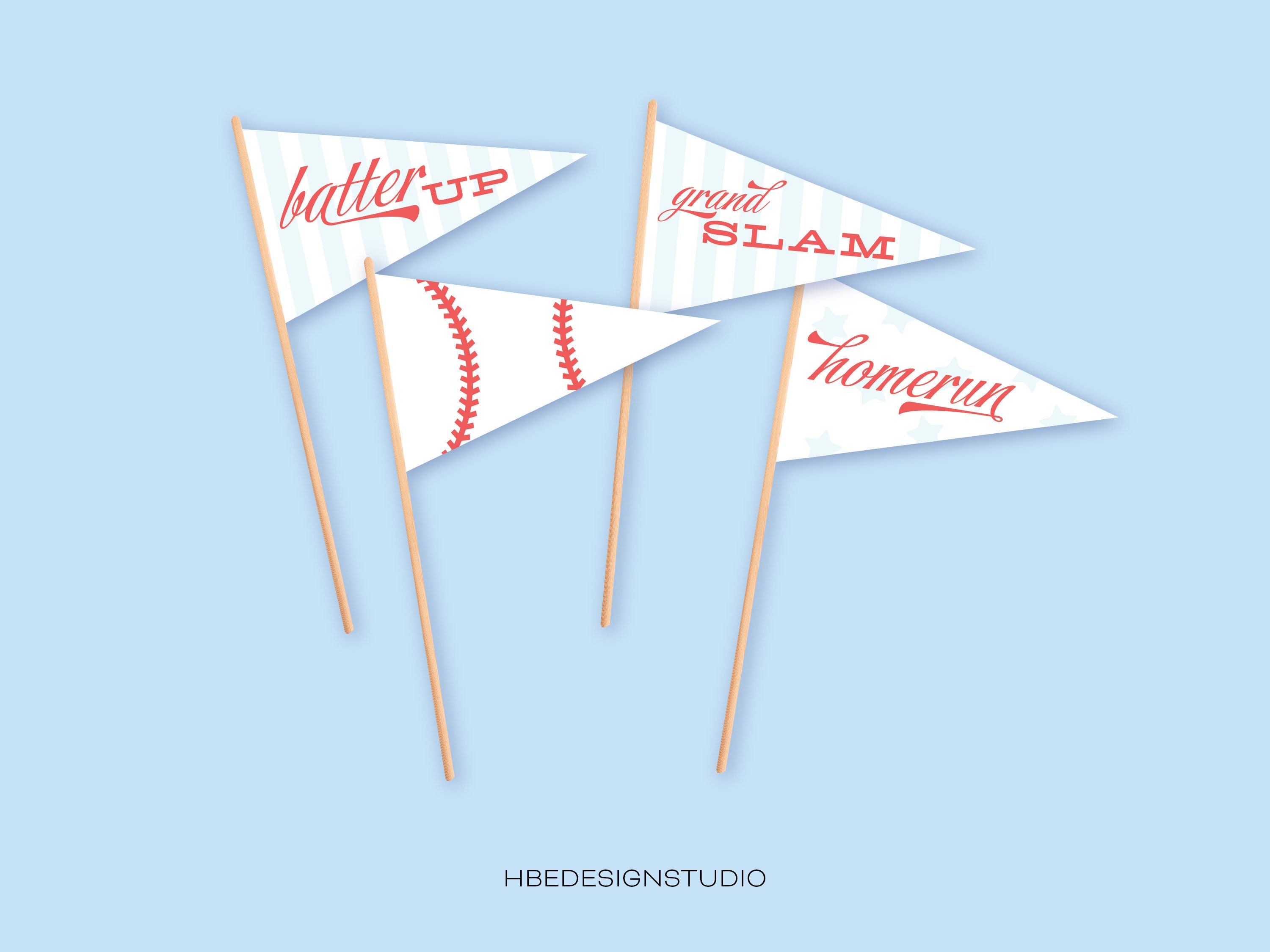 Printable Baseball Flags | Instant Download | Flag Printables ...