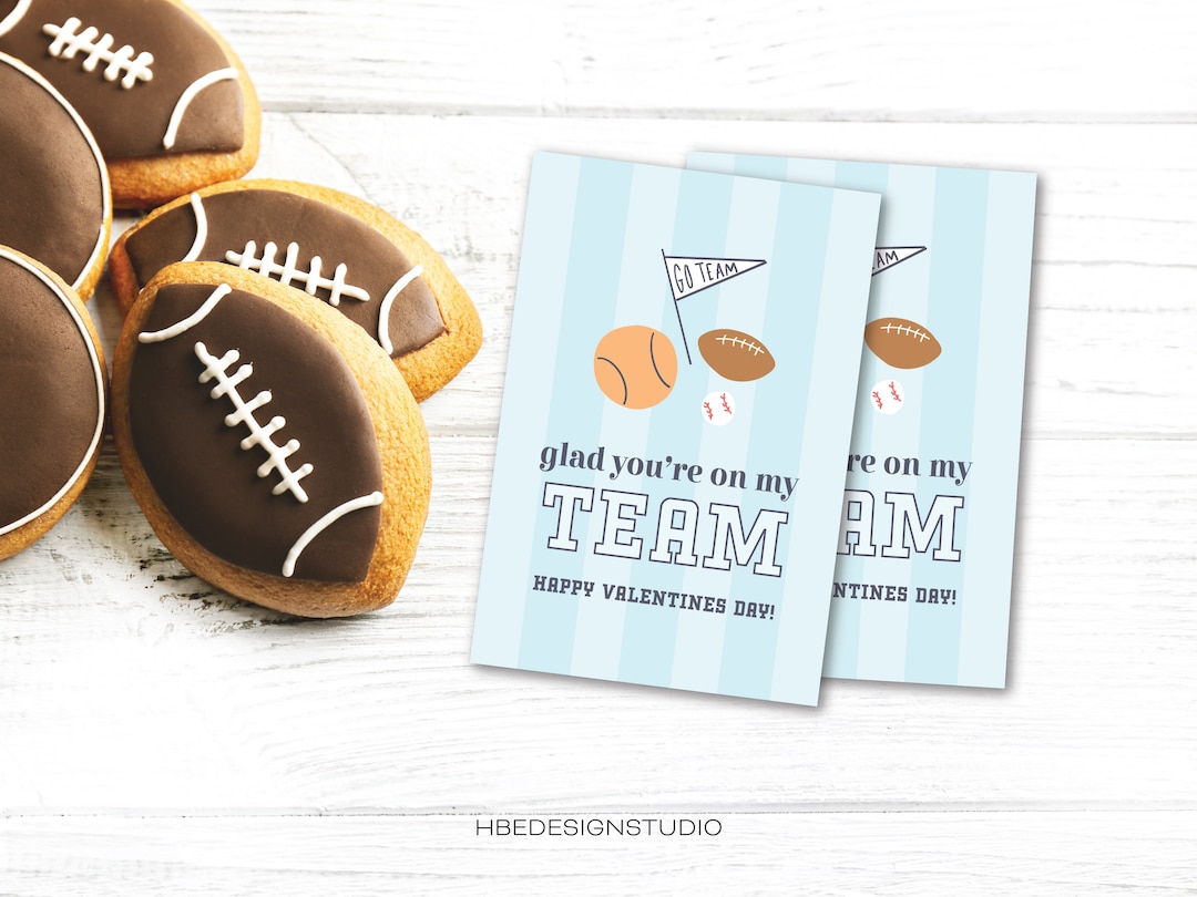 Go Team Sports Valentine Printable | Instant Download | Printables ...