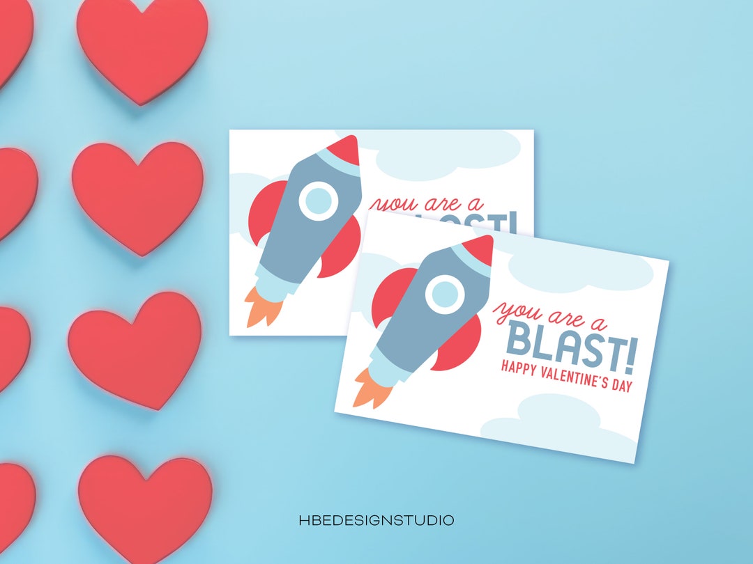Blast off Valentine Printable Instant Download Valentine Printables Diy ...