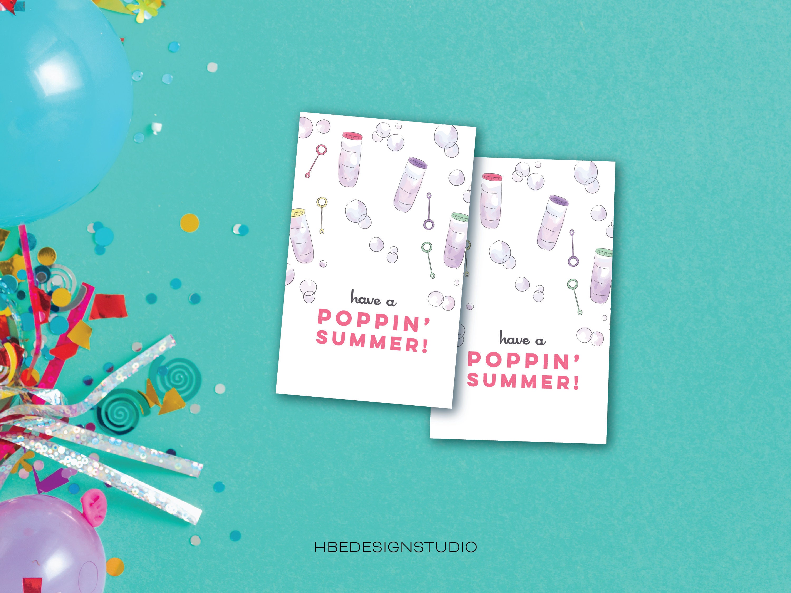 Summer Gift Tags | Instant Download | Bubbles Summer Gift Tag ...