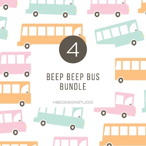 Bus Clip Art Bundle: DIY Party Decor (digital Download) - Etsy