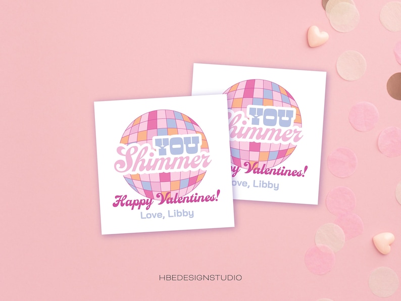 Shimmer Valentine Printable | Instant Download | Valentine Printables ...