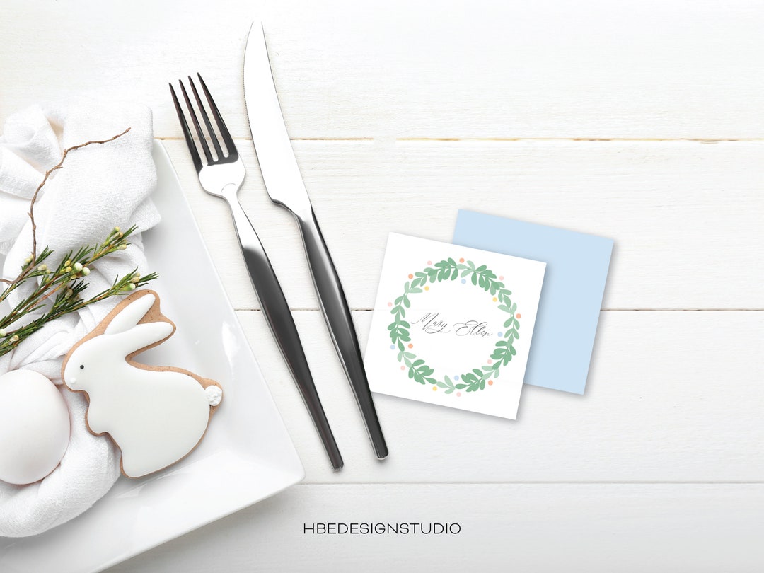 Spring Leaves Placecard Printable | Instant Download | Easter ...