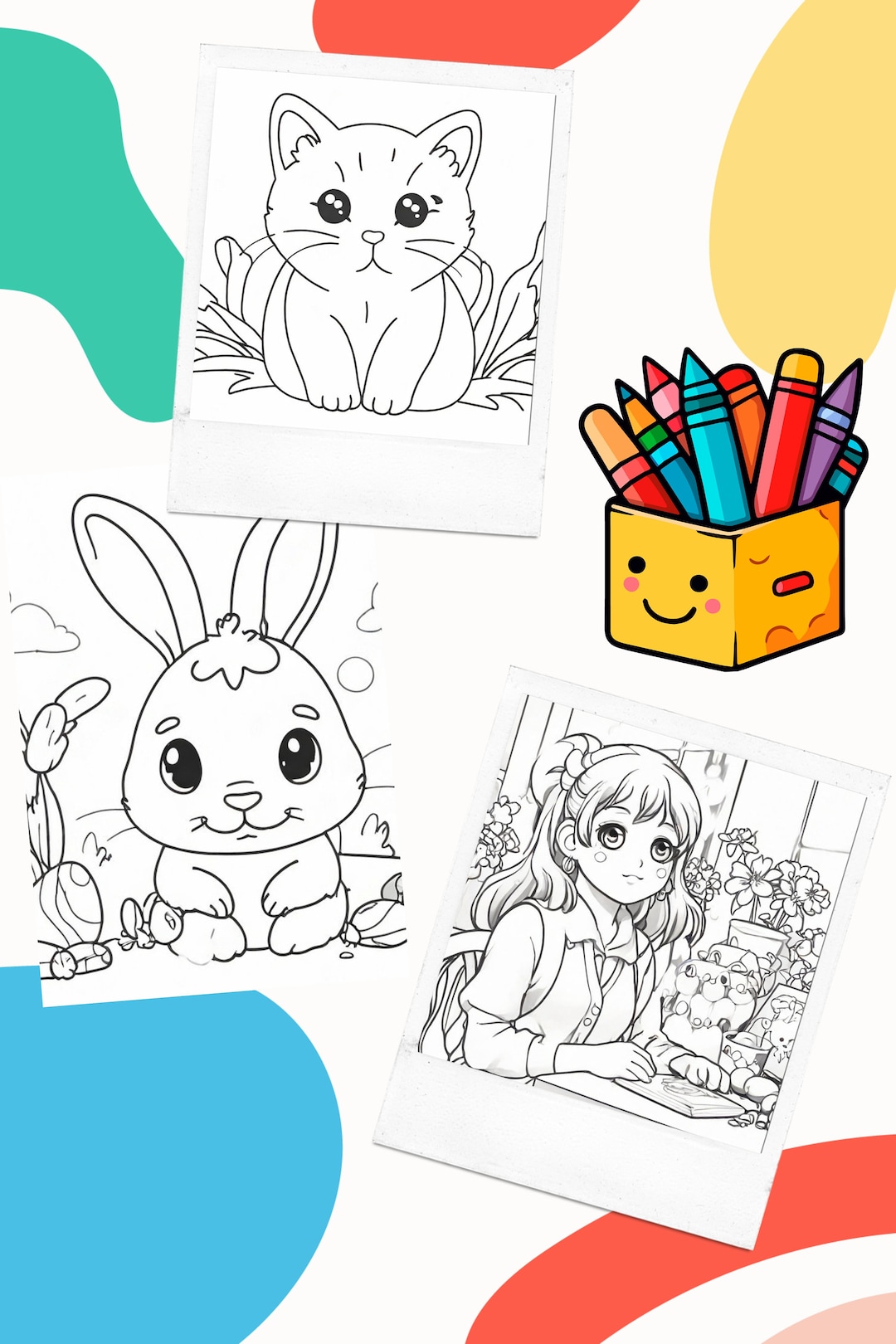 Pages Avec Des Dessins a Colorer - Etsy
