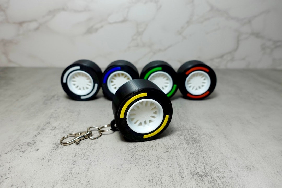 F1 Style Tire Keychain / Formula 1 / Tire / Racing / Cars / Keychains ...