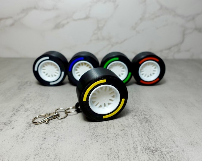 F1 Style Tire Keychain / Formula 1 / Tire / Racing / Cars / Keychains ...