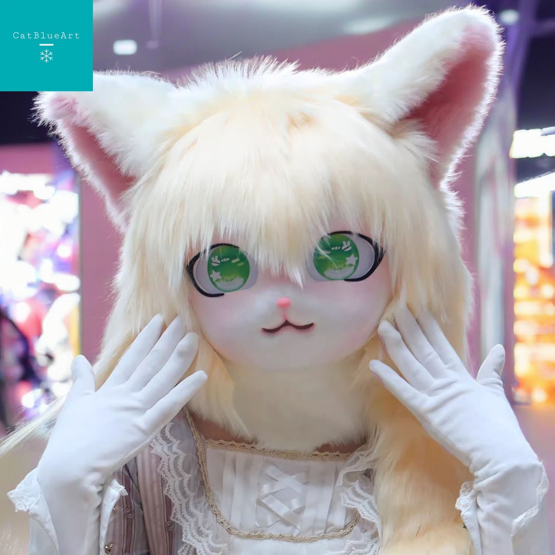 23 Colors Kawaii Mask King Cat Mask Furry Cosplay Mask Head , Beast ...