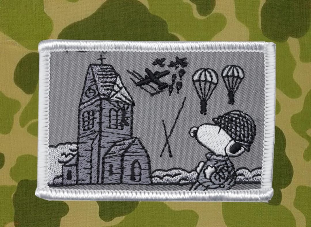 Snoopy D-day Paratrooper - WWII St. Mere Eglise Airborne Ruck Morale ...