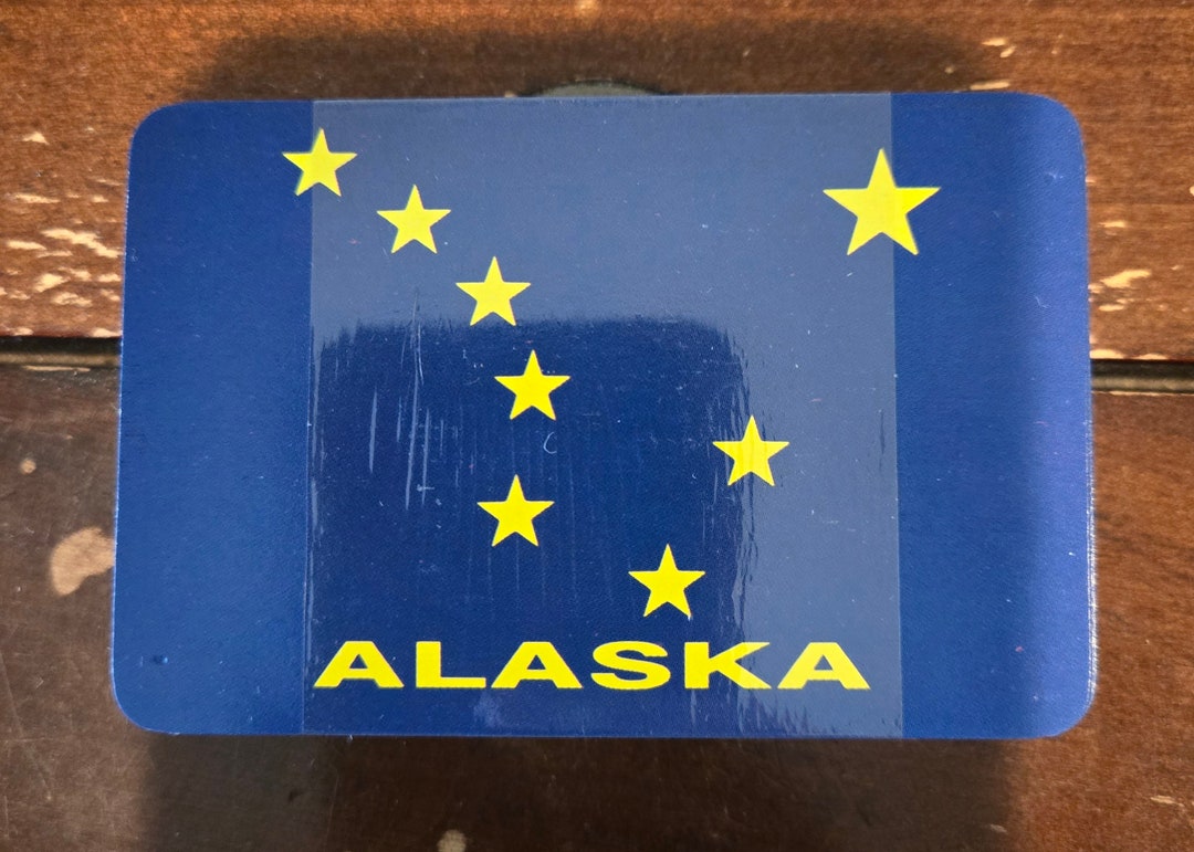 Vintage Alaska State Flag Playing Cards in Seward, Alaska Suede ...