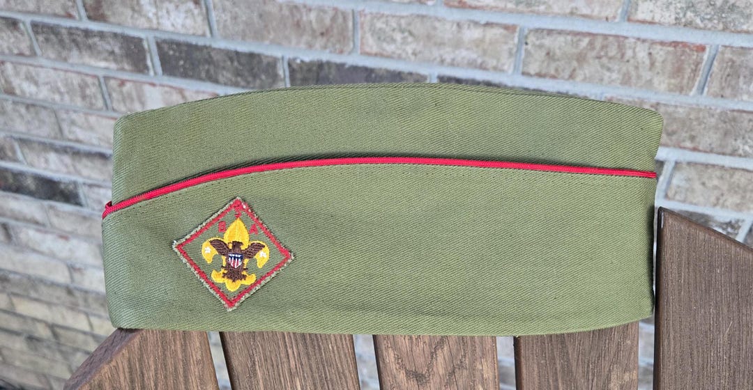 Vintage Boy Scout Garrison Cap, 1960's Hat/green/excellent Condition ...