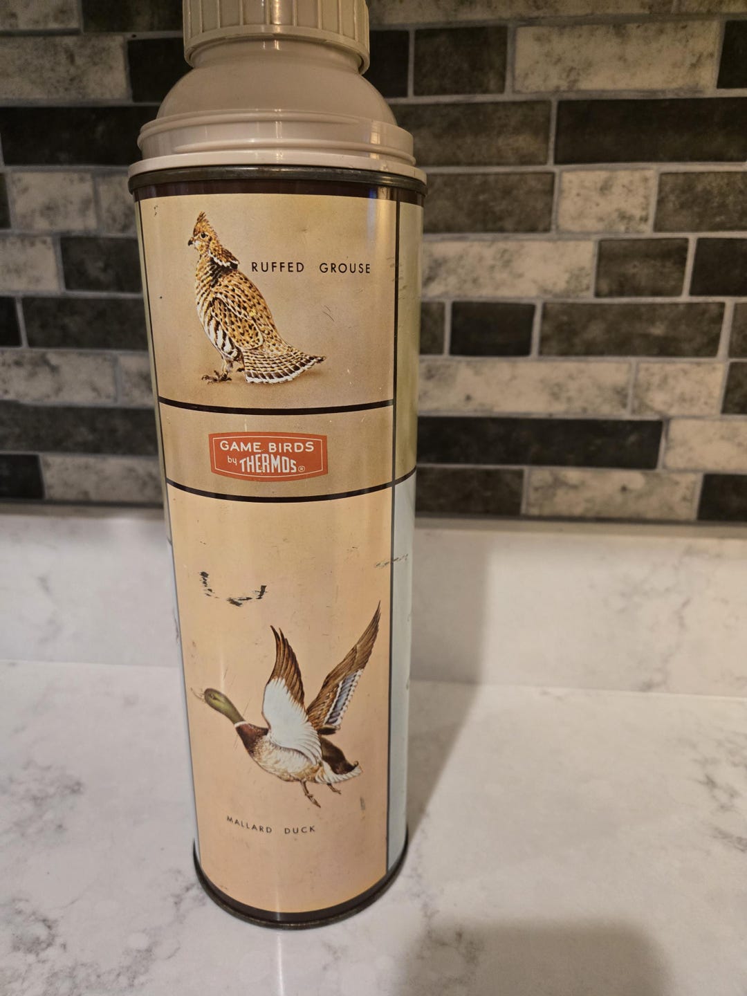 Vintage 1950s or 1960s Game Bird Thermos/vacuum Bottle/hot/cold ...