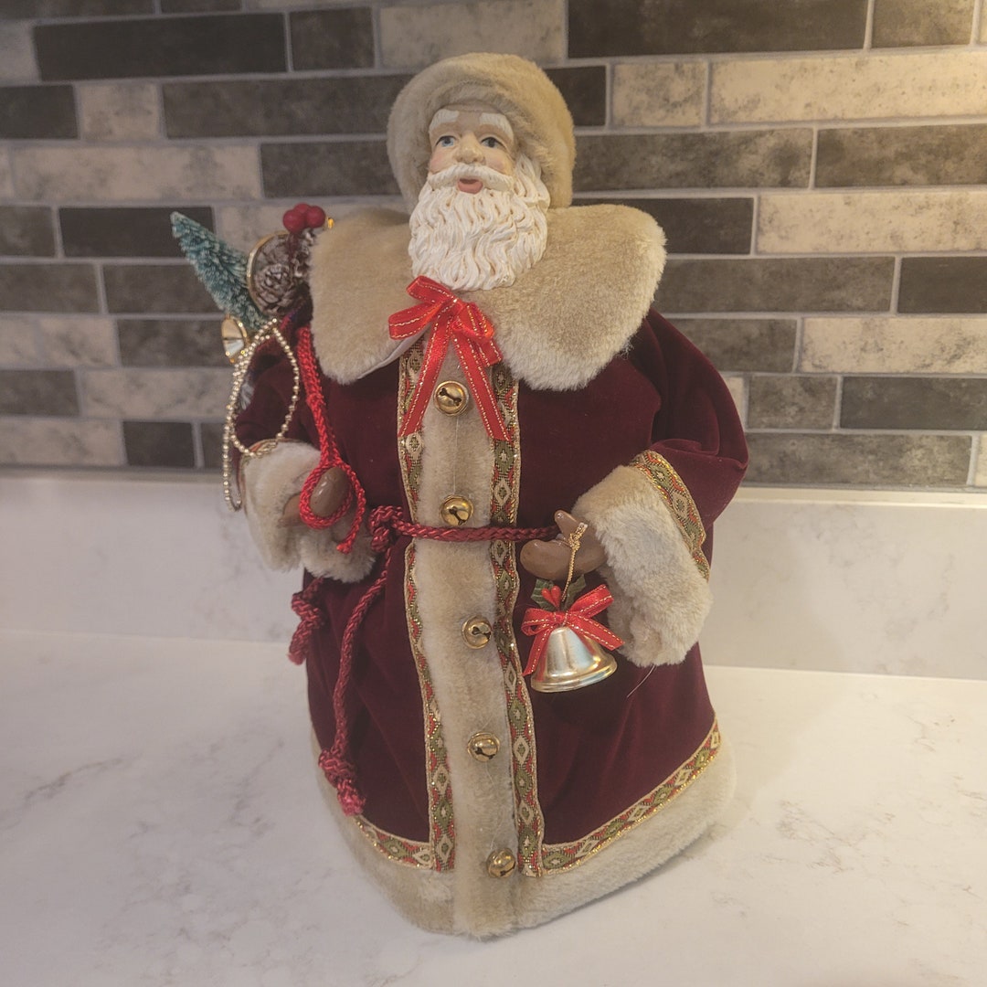 Vintage Santa Tree Topper - Etsy