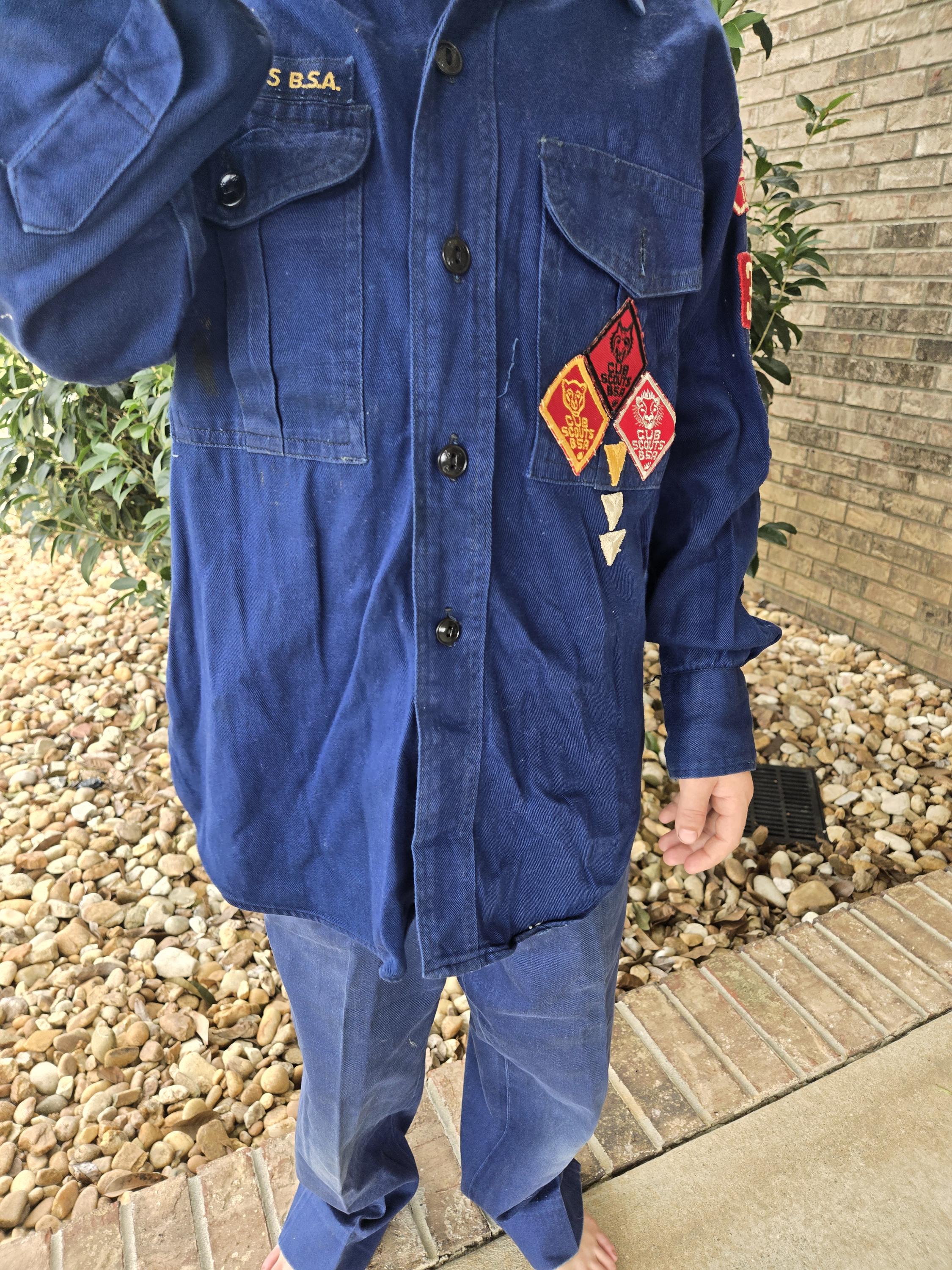 Vintage Boy Cub Scout Uniform Shirt Pants Set Savannah, TN Den 1 1950s ...
