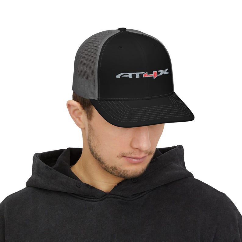 AT4X Gray Embroidered Hat Richardson 112 Trucker Cap - Etsy