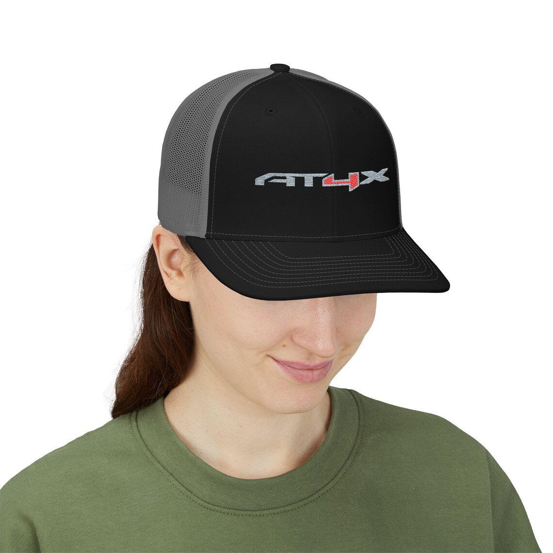 AT4X Gray Embroidered Hat Richardson 112 Trucker Cap - Etsy