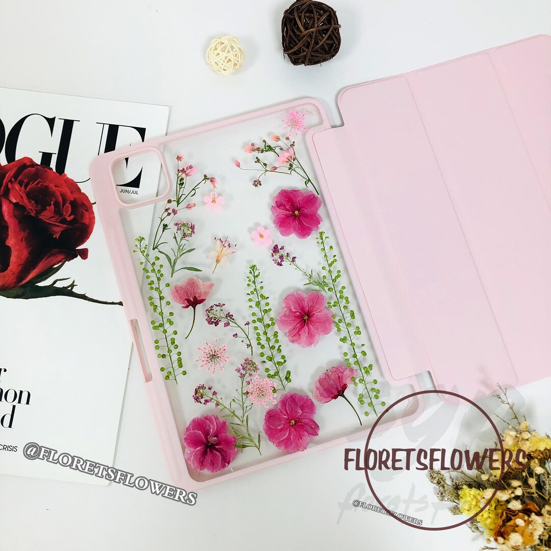 Pressed Real Flower Tablet Case With Pen Slot for Xiaomi Pad 7 6 6s Pro ...