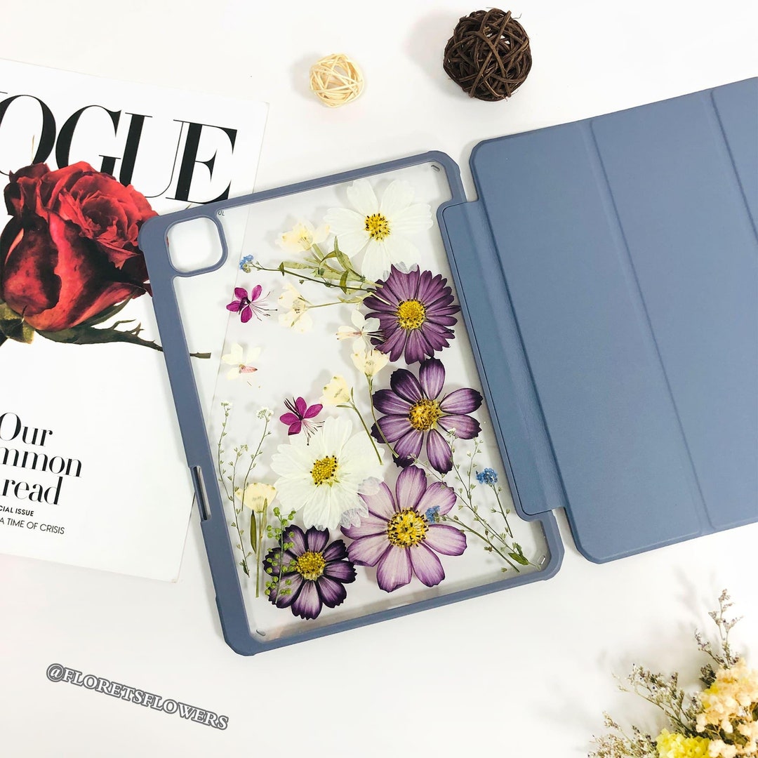 Flap Pressed Flower Case for iPad Air 11" 13" 2025,ipad Pro 11" 13 ...