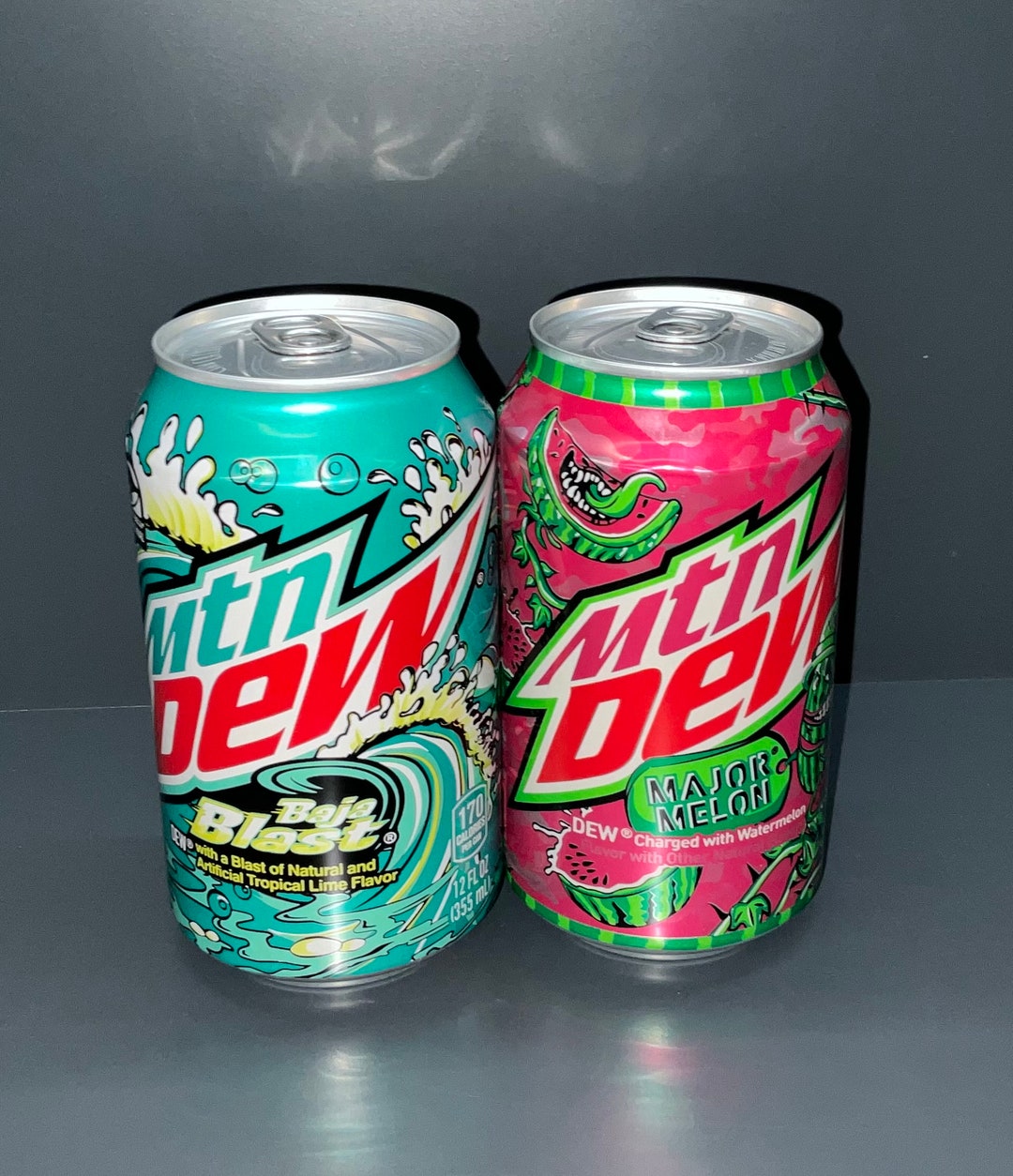 Mountain Dew Energy Drink Can Bundle, Mountain Dew Baja Blast and ...