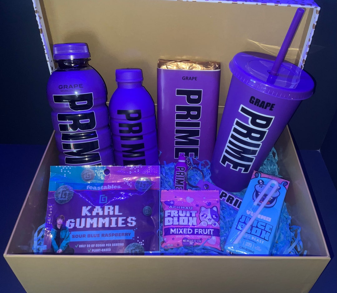 Prime Hydration Grape USA Handmade Hamper,prime Grape,squishy, Cup,choc ...